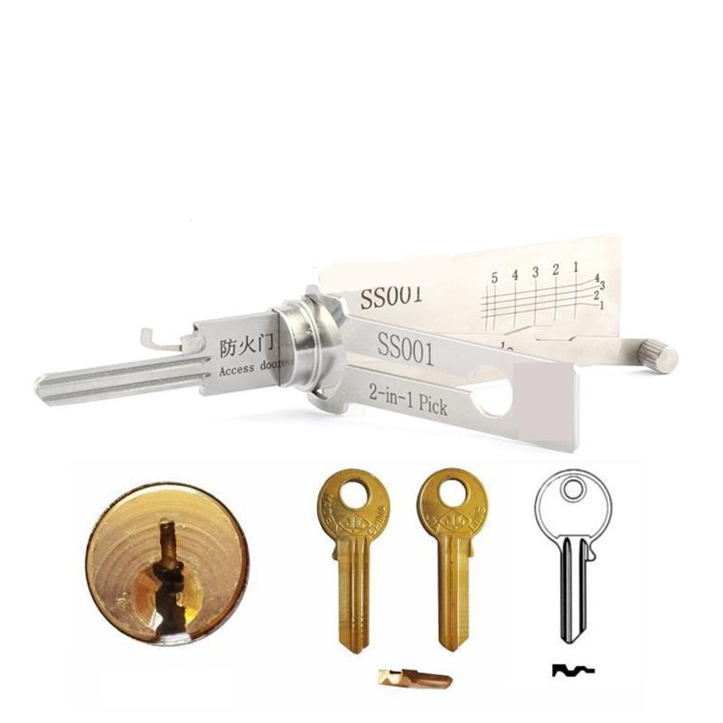 Original lishi SS001 2 in 1 Lock Pick for Open Locksmith Door House Key ...
