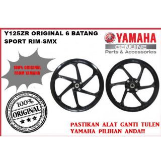 5XK Yamaha 125Z Y125 Y125Z Y125ZR SPORT RIM 6 Batang Black Silver 1.60 ...