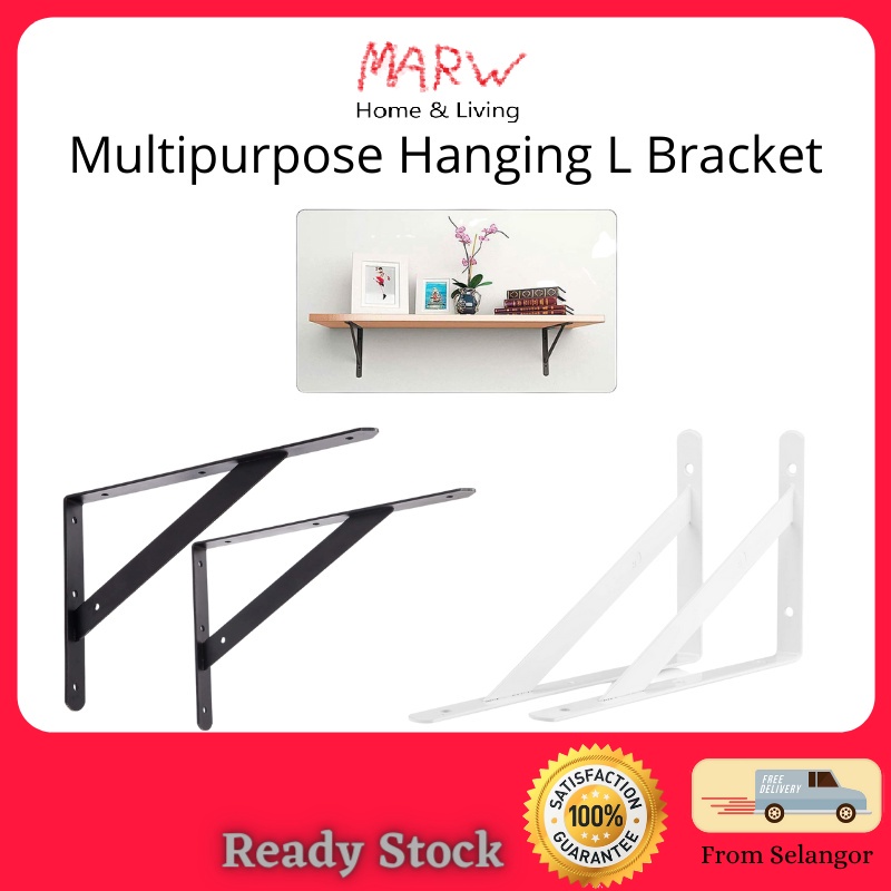DIY Home L Bracket wall bracket wall shelf bracket sesiku besi L ...