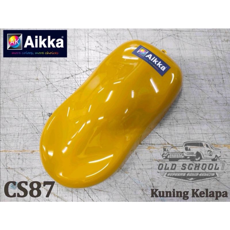 AIKKA CS87 KUNING KELAPA Supreme Solid Colour for Car /Motor Spray Painting - Old School Series ...
