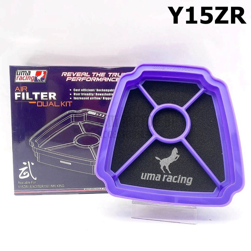 Uma Racing Air Filter Y15💯💯💯 dual kit air filter y15zr exciter 150 mx ...