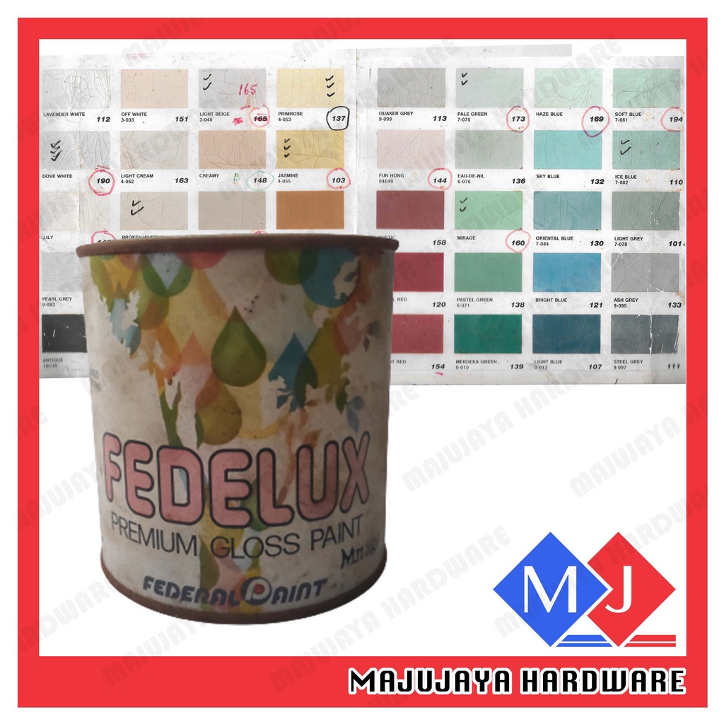 (OLD STOCK) FEDELUX FEDERAL PAINT 1L Premium Gloss Wood & Metal Cat ...