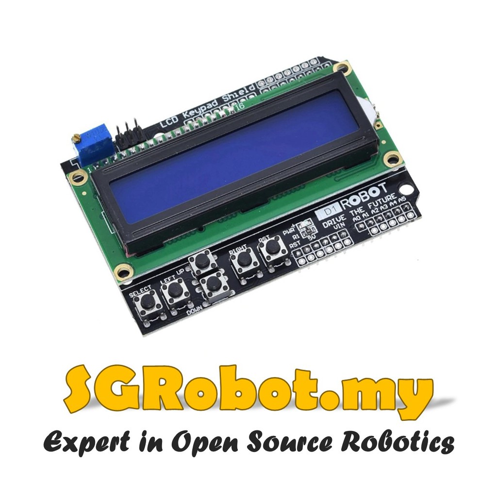 Arduino LCD 1602 Liquid Crystal Display Keypad Shield LCD1602 | Shopee Malaysia