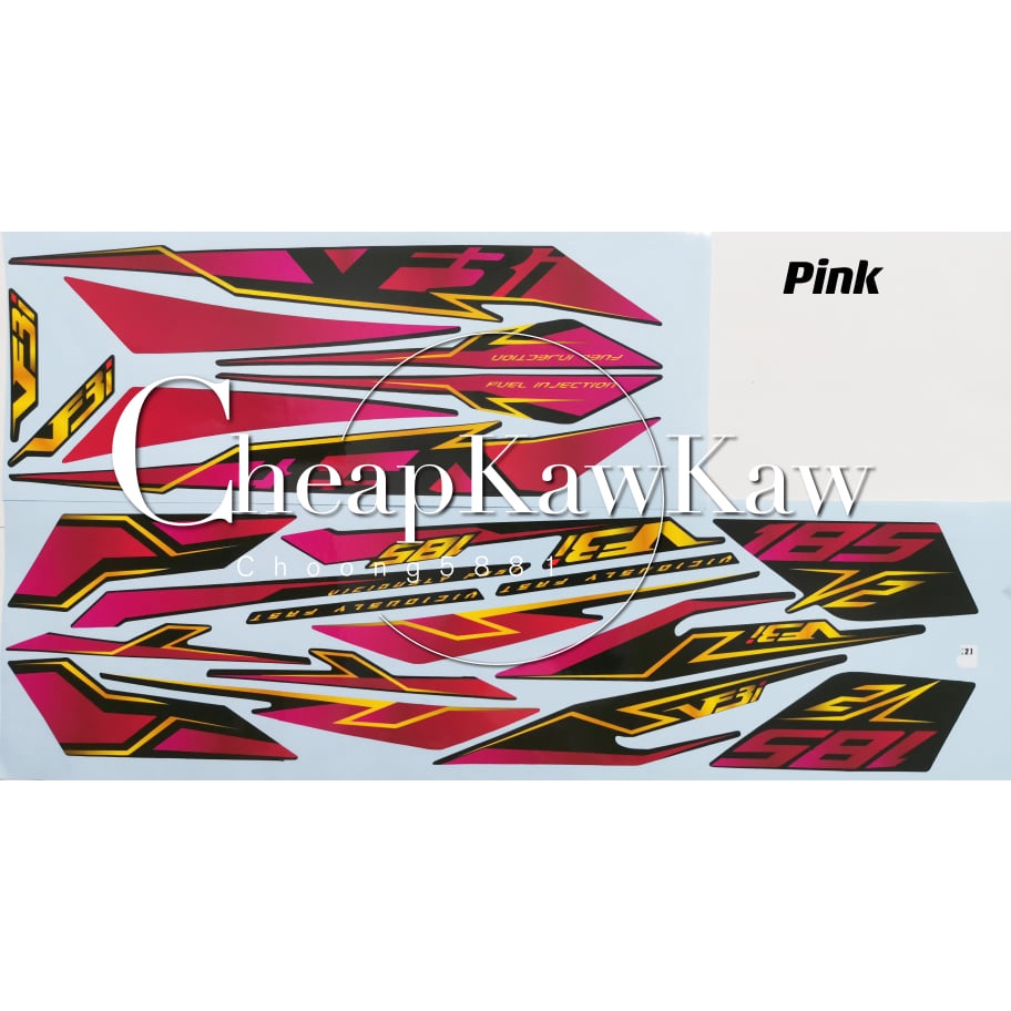 SYM VF3i 185 LIMITED EDITION 2019 ( 2 ) Body Cover Set Stripe Sticker ...