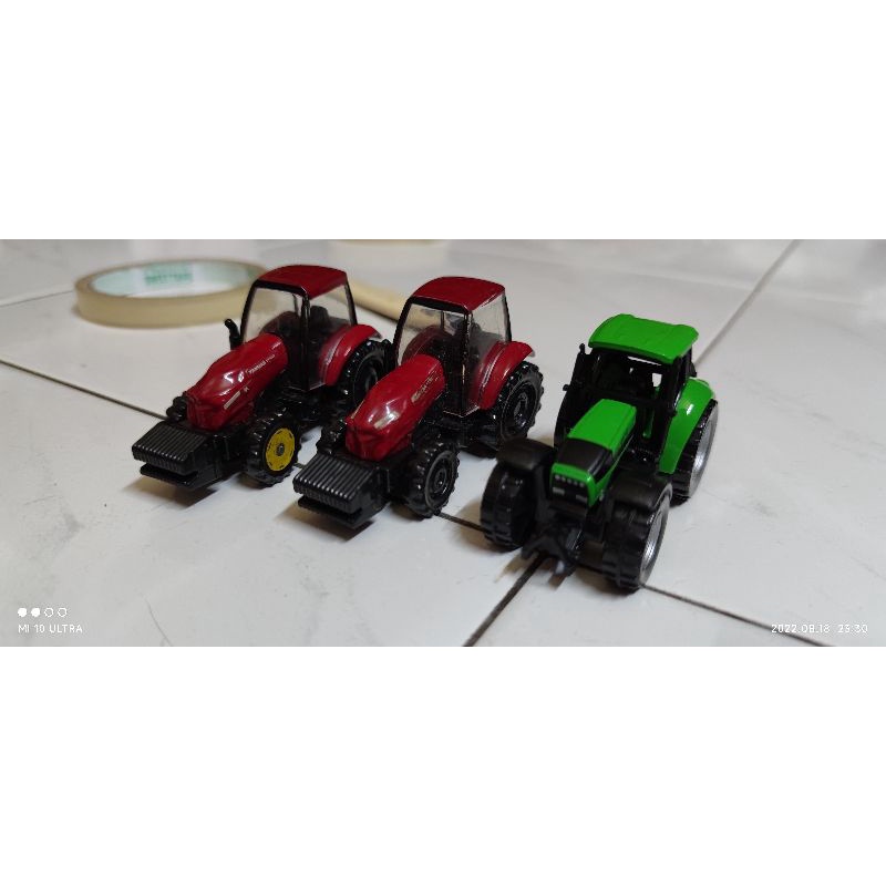 LOT Siku Tractor farm lorry lori truck transporter yanmar paver machine ...