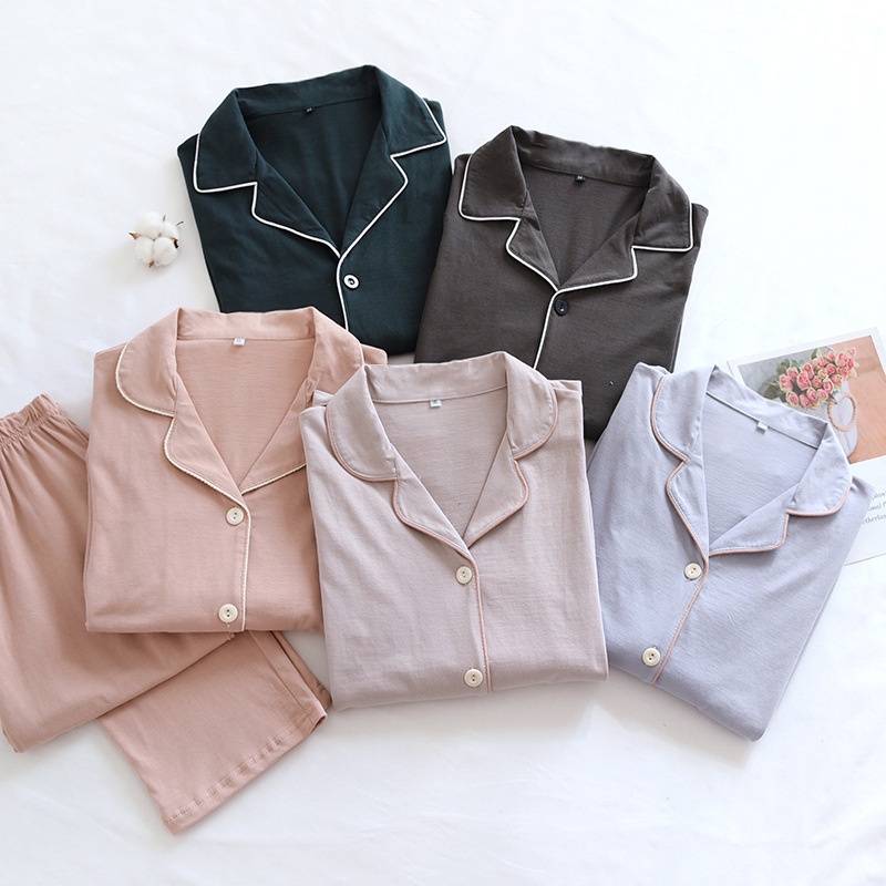 [Ready Stock] Women & Men Knitted 100% Cotton Long Sleeve Trousers ...