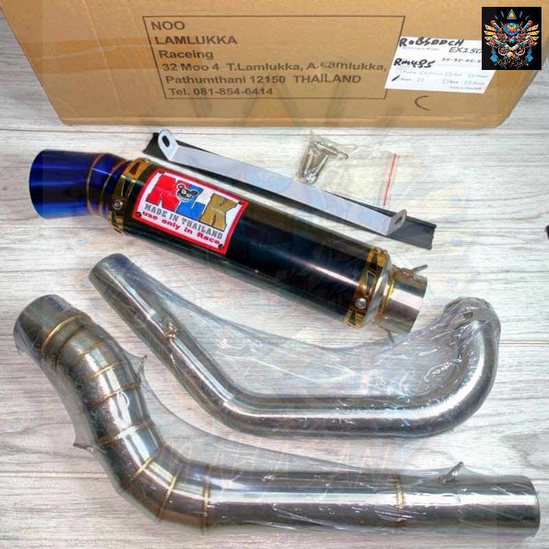 EXZOS RACING EXHAUST 32MM 35MM 38MM LC135 V1-V6 Y15ZR BENELLI RFS150 ...