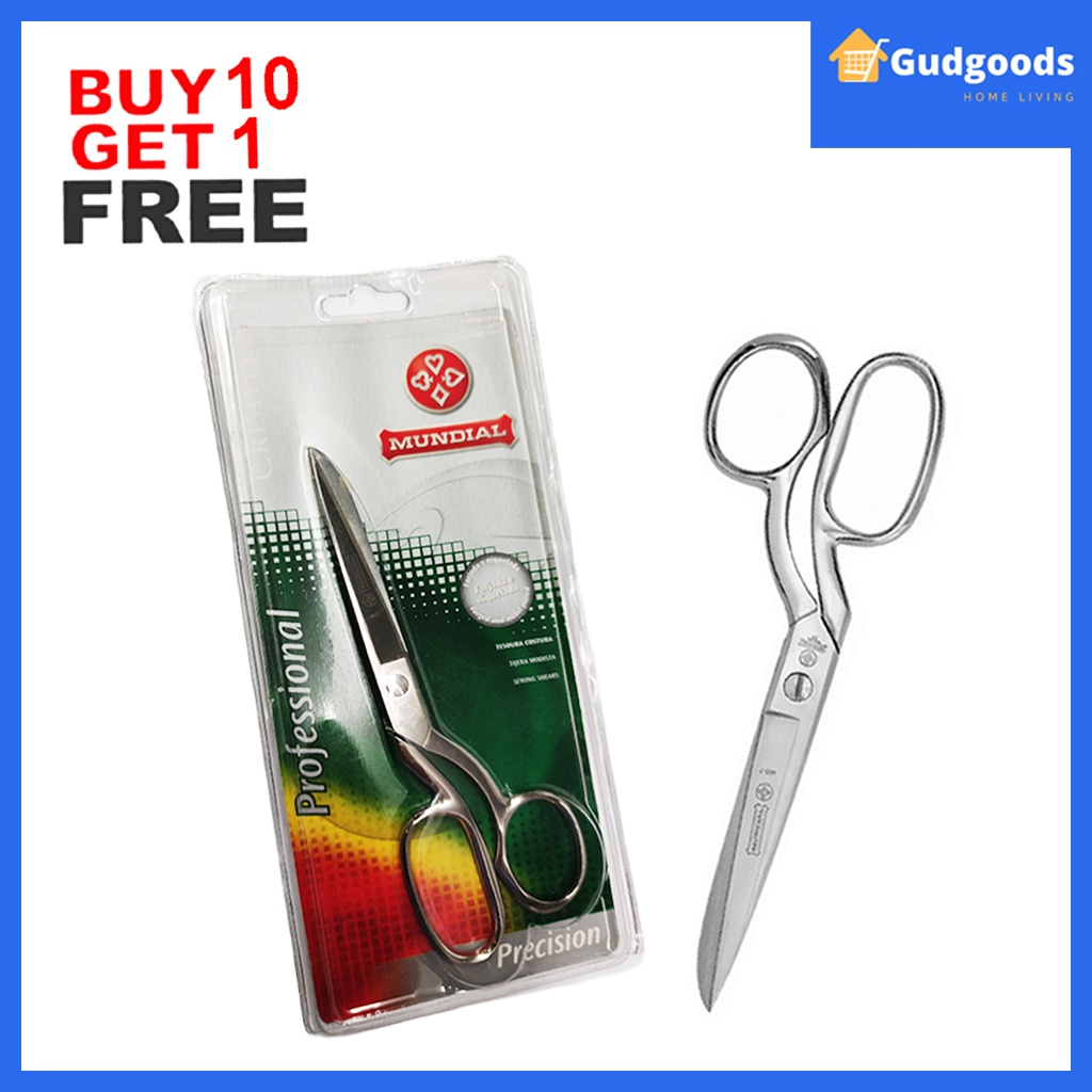 MUNDIAL High Quality Sewing Scissors/Shears 7” Forged & Nickle-Plated ...