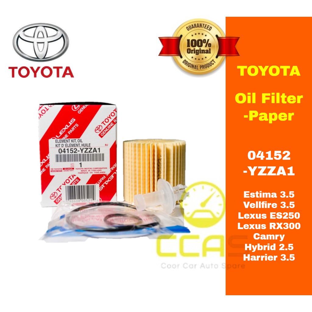 ( 100% ORIGINAL ) Toyota Oil Filter (Paper) - 04152-YZZA1 - Estima ...