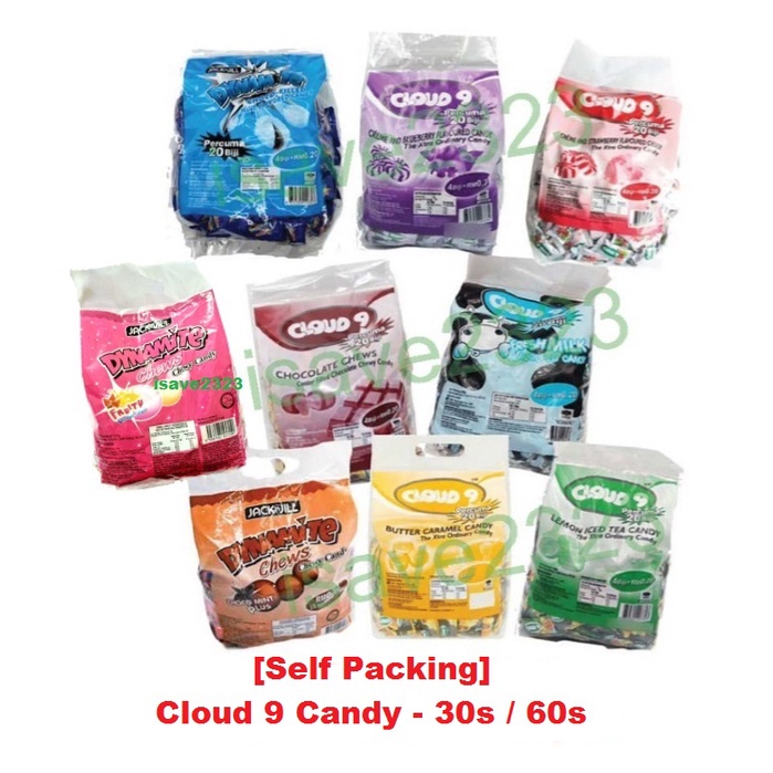 [SELF-PACKING] Cloud 9 Candy (30pcs / 60pcs ) - 9 Flavours | Shopee ...