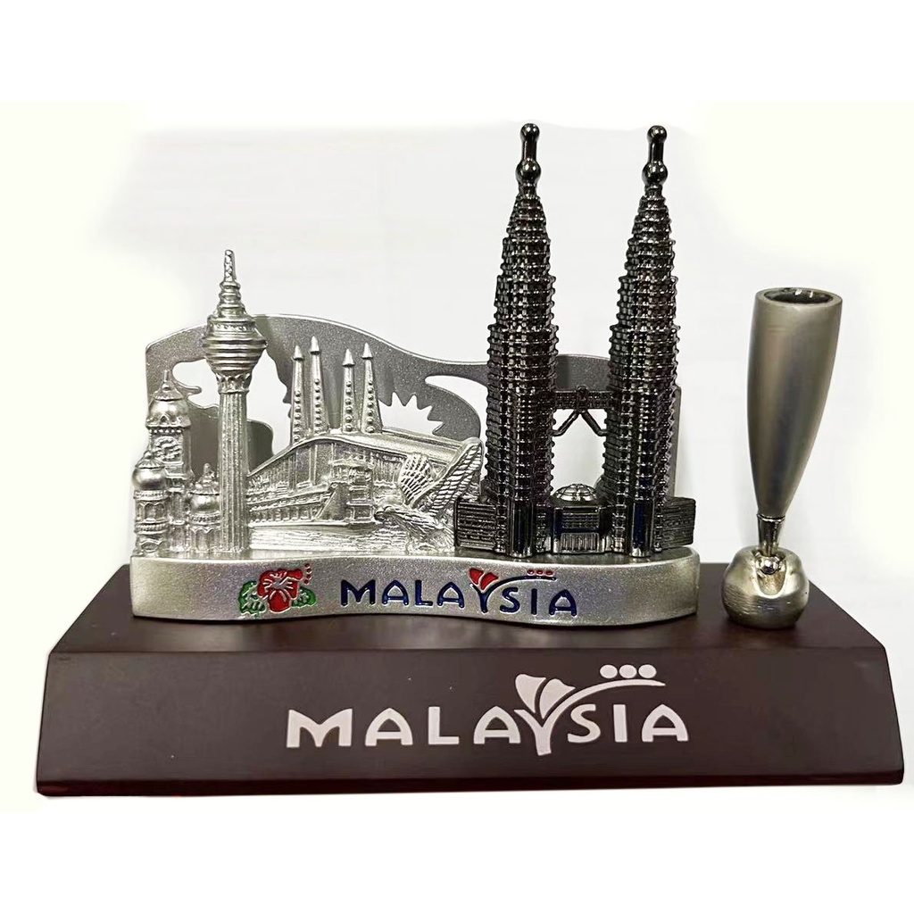 MALAYSIA PETRONAS TWIN TOWER KLCC KL TOWER SOUVENIR WOODEN NAME CARD ...