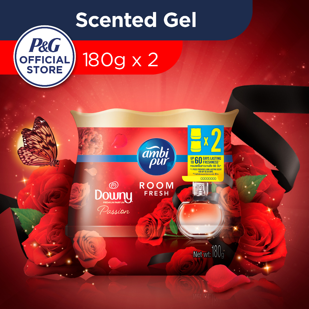 Ambi Pur Room Fresh Gel Downy Passion Premium Parfum 180 g x 2 | Shopee Malaysia