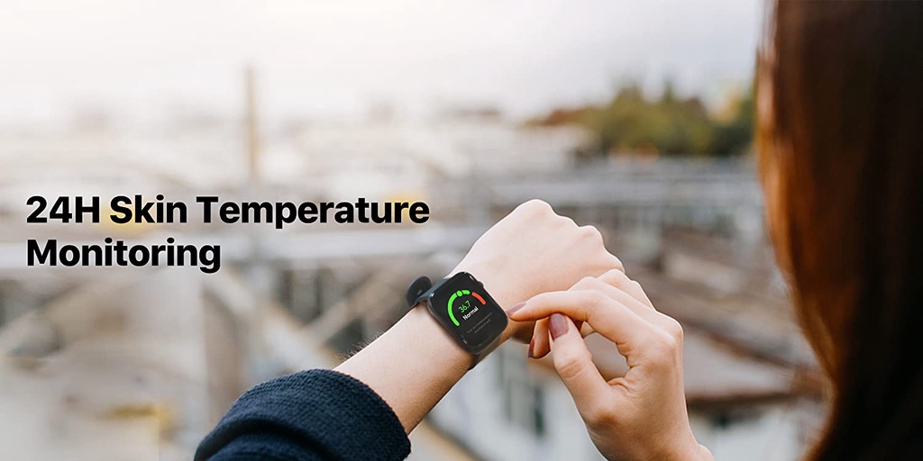 Mobvoi TicWatch GTH Smartwatch -Skin Temperature/SpO2/24 HR Heart Rate ...