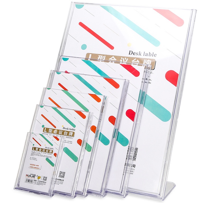 Acrylic L-Shaped Display Stand L Shape A4 / A5 / A6 ( Potrait ...