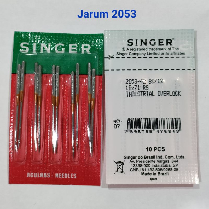 Jarum Mesin SInger 2053 Saiz 12/Jarum Untuk Mesin Jahit Tepi Portable ...