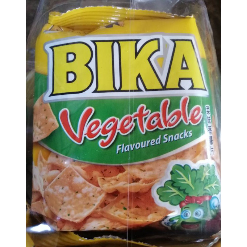 30 packs 12g Bika Vegetable Flavoured Snacks Potato Chips Junk Keropok ...