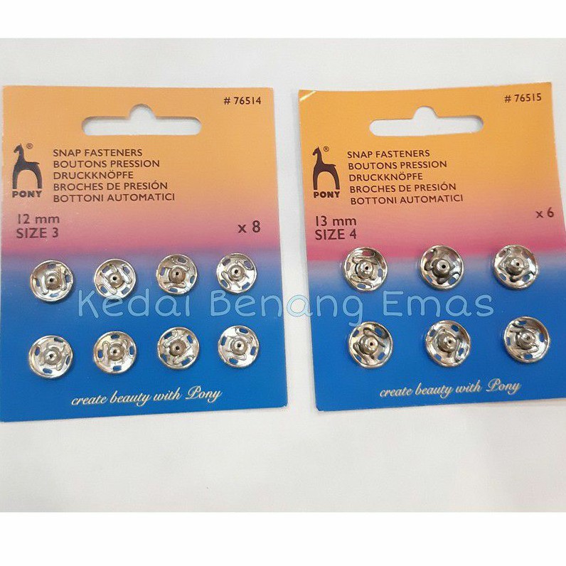Pony Snap Fastener Butang Ketip / Katup ( 12mm & 13mm ) | Shopee Malaysia