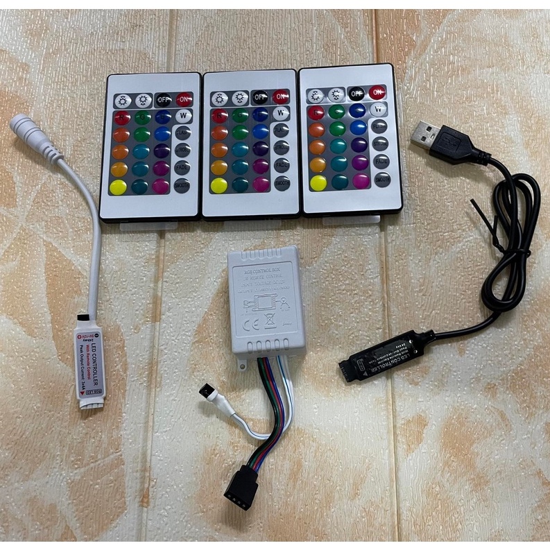 Dc12v 24key controller 4pin wire USB Controller RGB Led 5V Strip USB PC White Black PCB SMD5050 ...