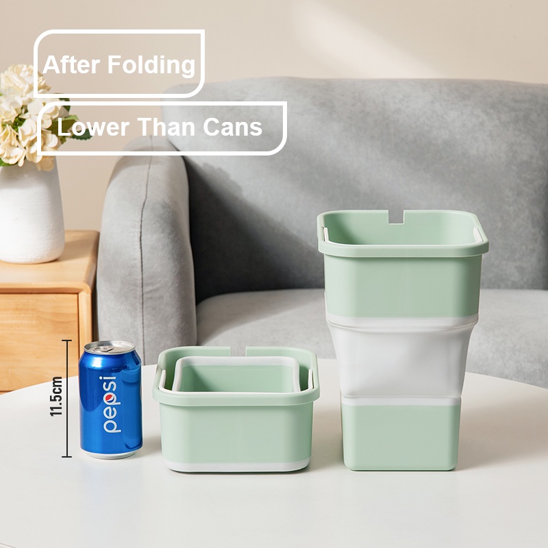 Mini Folding Trash Can Collapsible Portable Home Car Dustbin Office ...