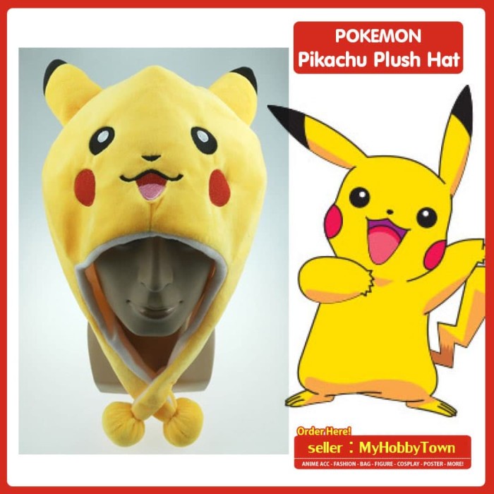 Pokemon Plush Anime Hat - Pikachu New | Shopee Malaysia