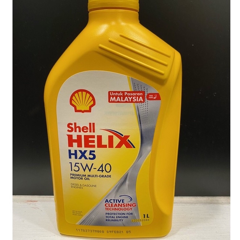 SHELL HELIX HX5 15W-40 1L 100% ORIGINAL | Shopee Malaysia