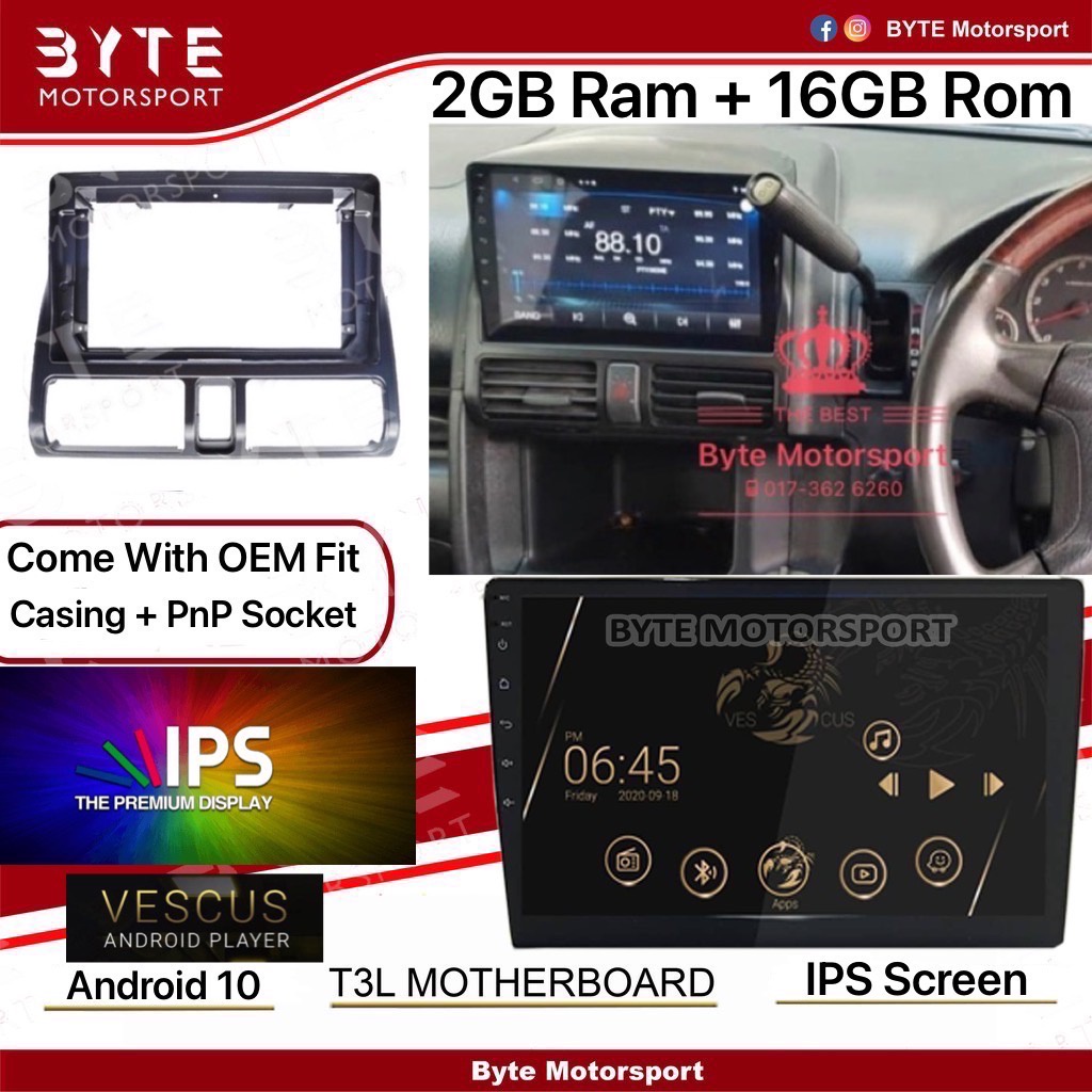 🦂VESCUS 🦂[2+16] 🇲🇾 Android Player For Honda CRV 2002-2007 🎁Free AHD ...