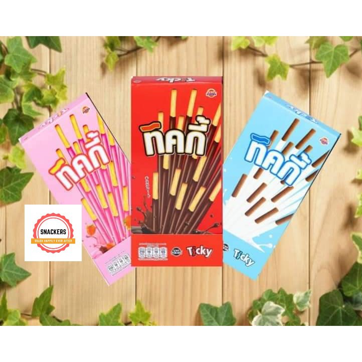 🔥READY STOCK🔥Thailand Snack Ticky Two Tone Biscuit Stick With Cream 18g ...