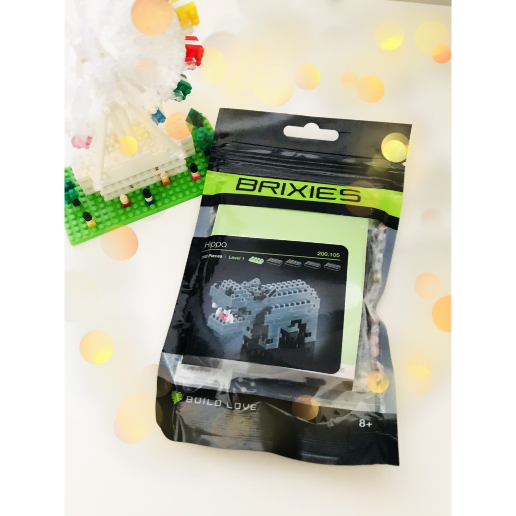 Brixies Build Love Block Hippo | Shopee Malaysia