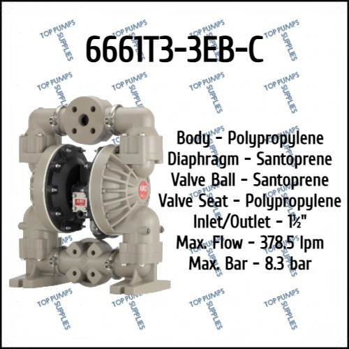 ARO Pro Series Air Operated Double Diaphragm Pump (AODD Pump) 6661T3 ...