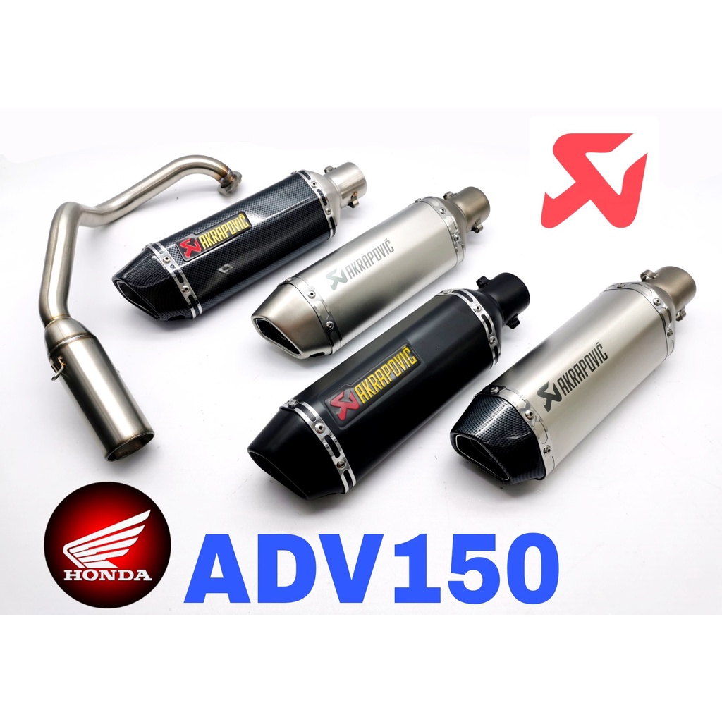 Exhaust Honda ADV150 Akrapovic Long Ekzos Full System Tabung Muffler ...