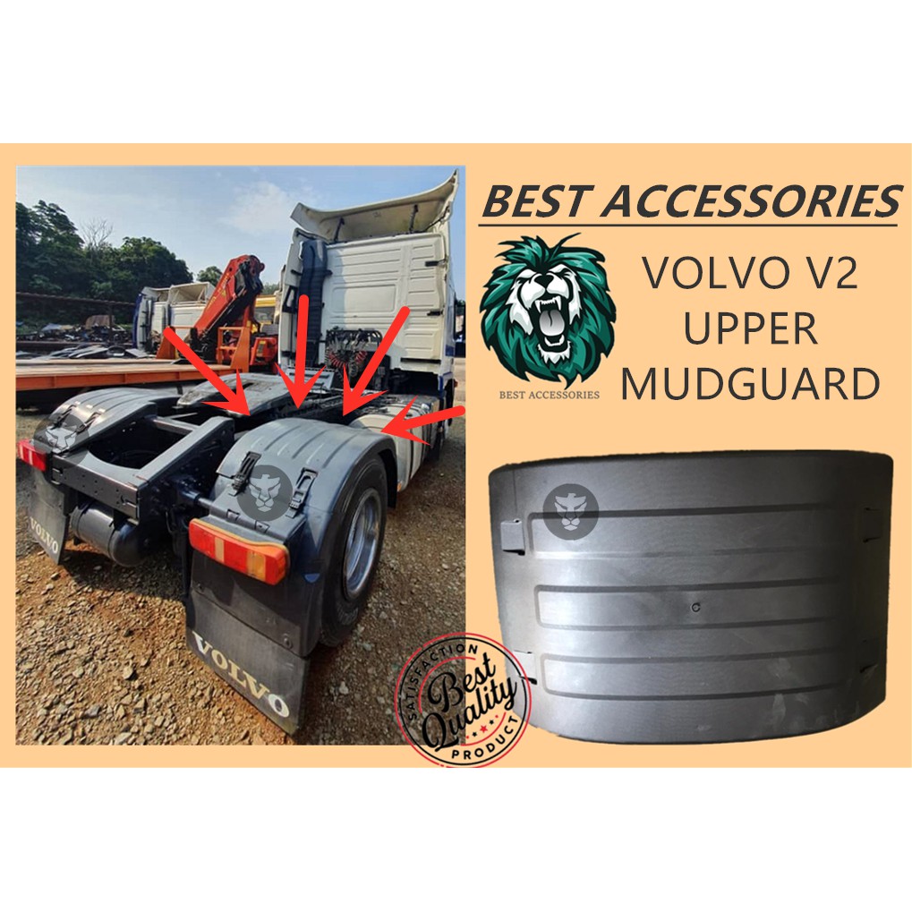 VOLVO FM/FH V2 REAR TYRE UPPER MUDGUARD HIGH QUALITIES (104.5CM X 69CM ...