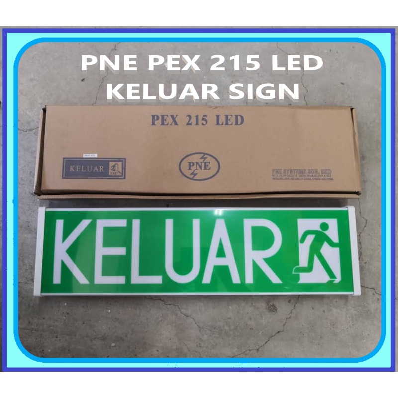 PNE PEX 215 LED Keluar Sign (BOMBA Approved) | Shopee Malaysia