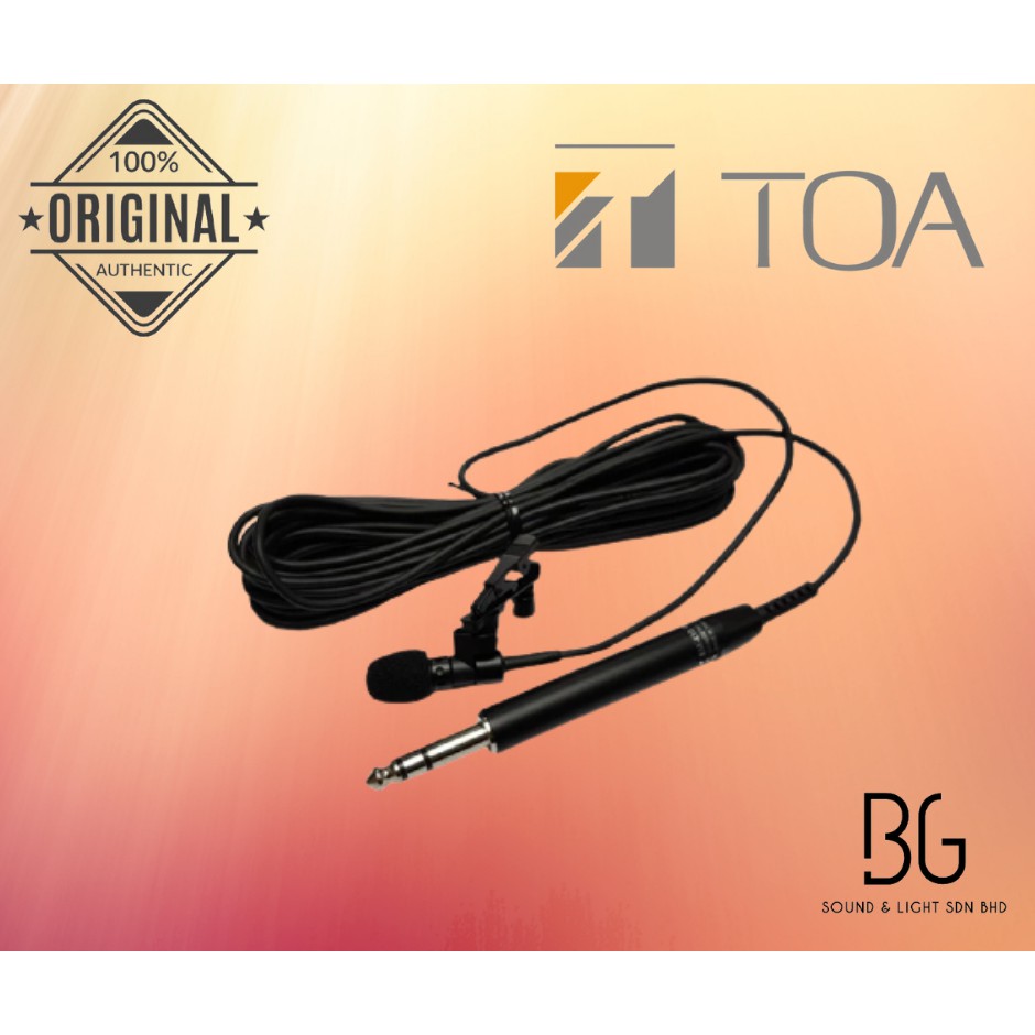 TOA Clip Lavalier Condenser Microphone EM-410 operate with 9~52V DC ...