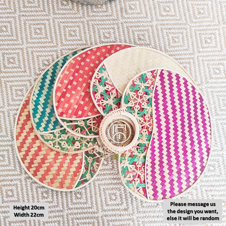 Nyonya Bamboo Weaved Sulaman Kipas Fan Baba Nyonya Peranakan Kipas ...