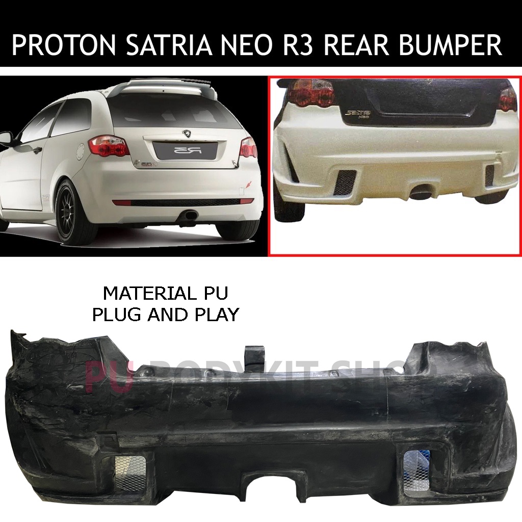 PROTON SATRIA NEO R3 REAR BUMPER PU BODYKIT | Shopee Malaysia