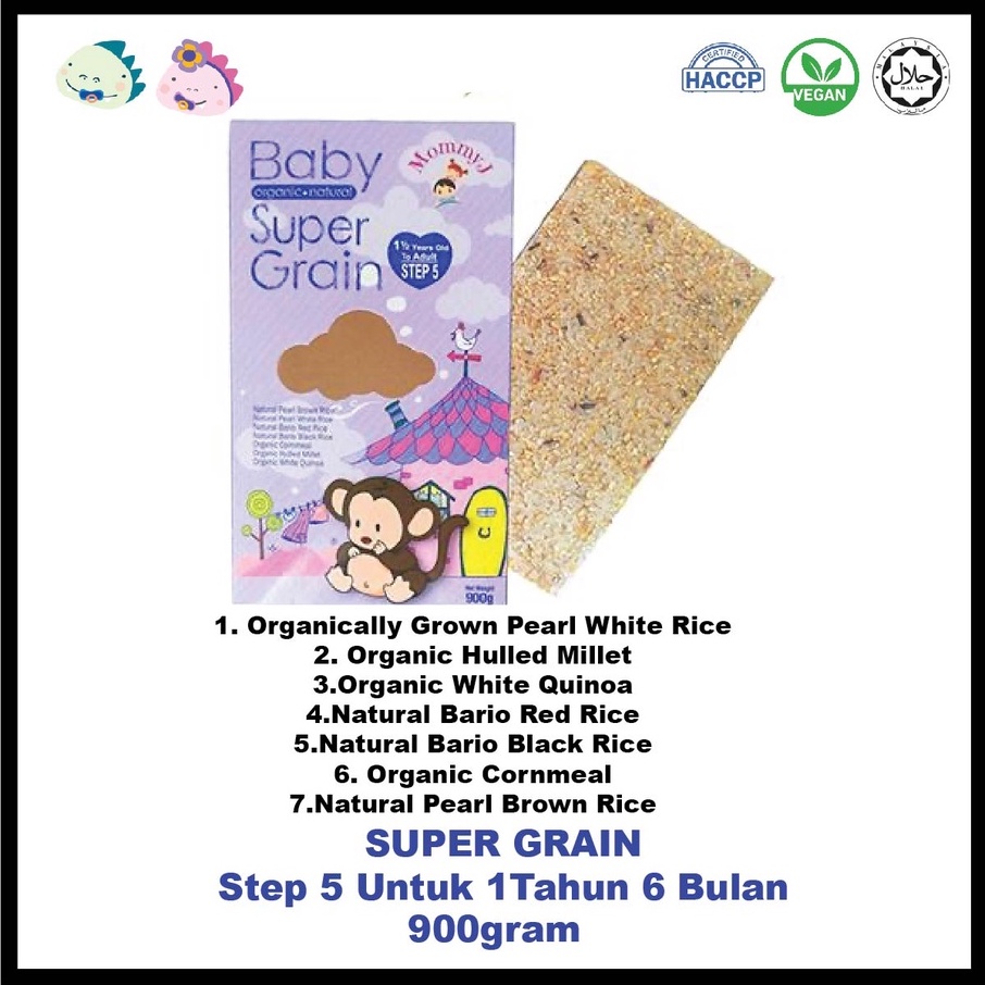 MommyJ Baby Organic Duo Grain & Multi Grain Rice Beras Bayi Organik ...