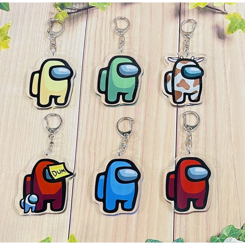 Among us transparent mica keychain / Game among us keychain | Shopee ...