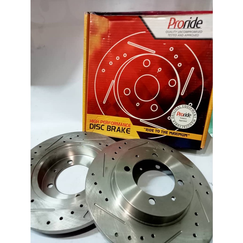 PRORIDE BRAKE ROTOR DISC (REAR) SLOTTED AND DRILLED PROTON PERSONA ...