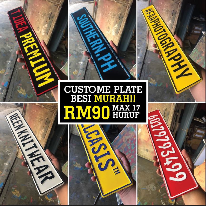 CUSTOM SIGNAGE PLATE BESI BISNESS/NAMA MURAH | Shopee Malaysia