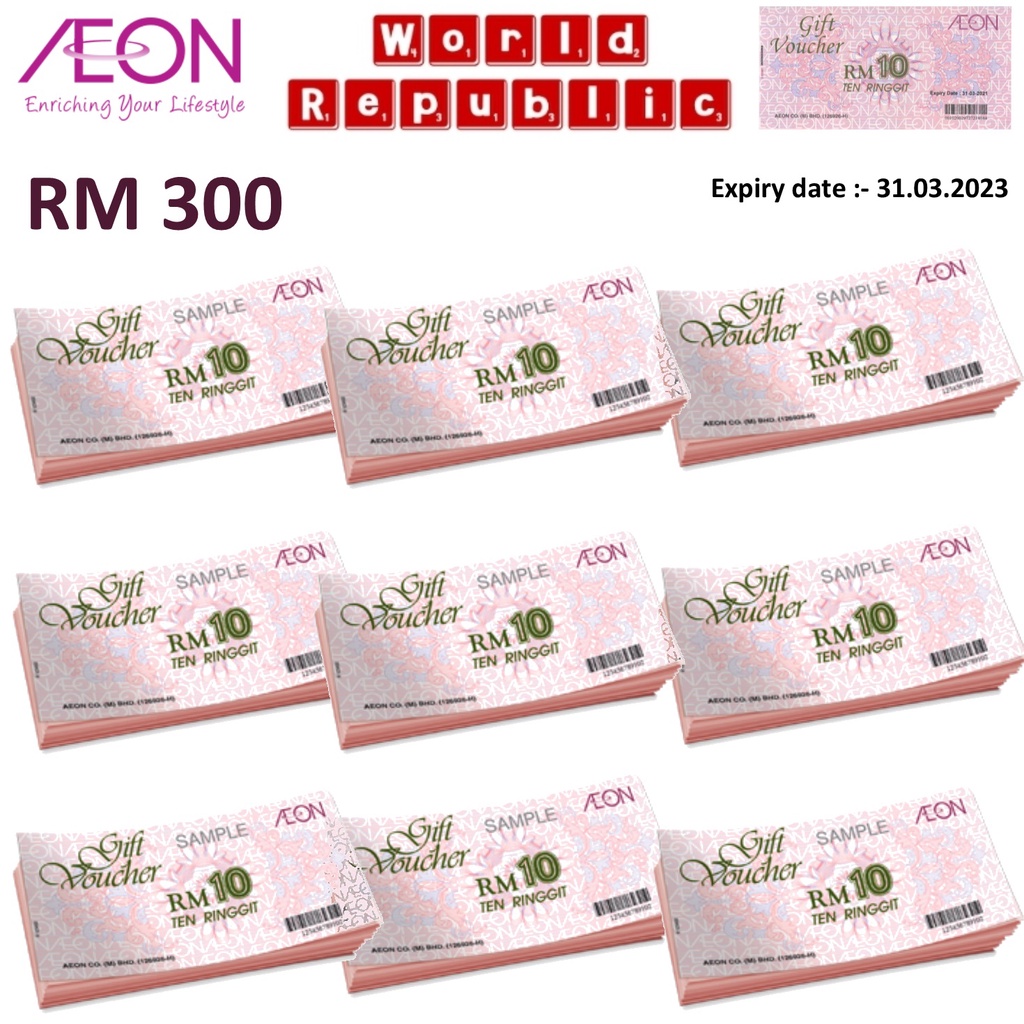 AEON GIFT VOUCHER - RM 300, RM 500, RM 1000 | Shopee Malaysia
