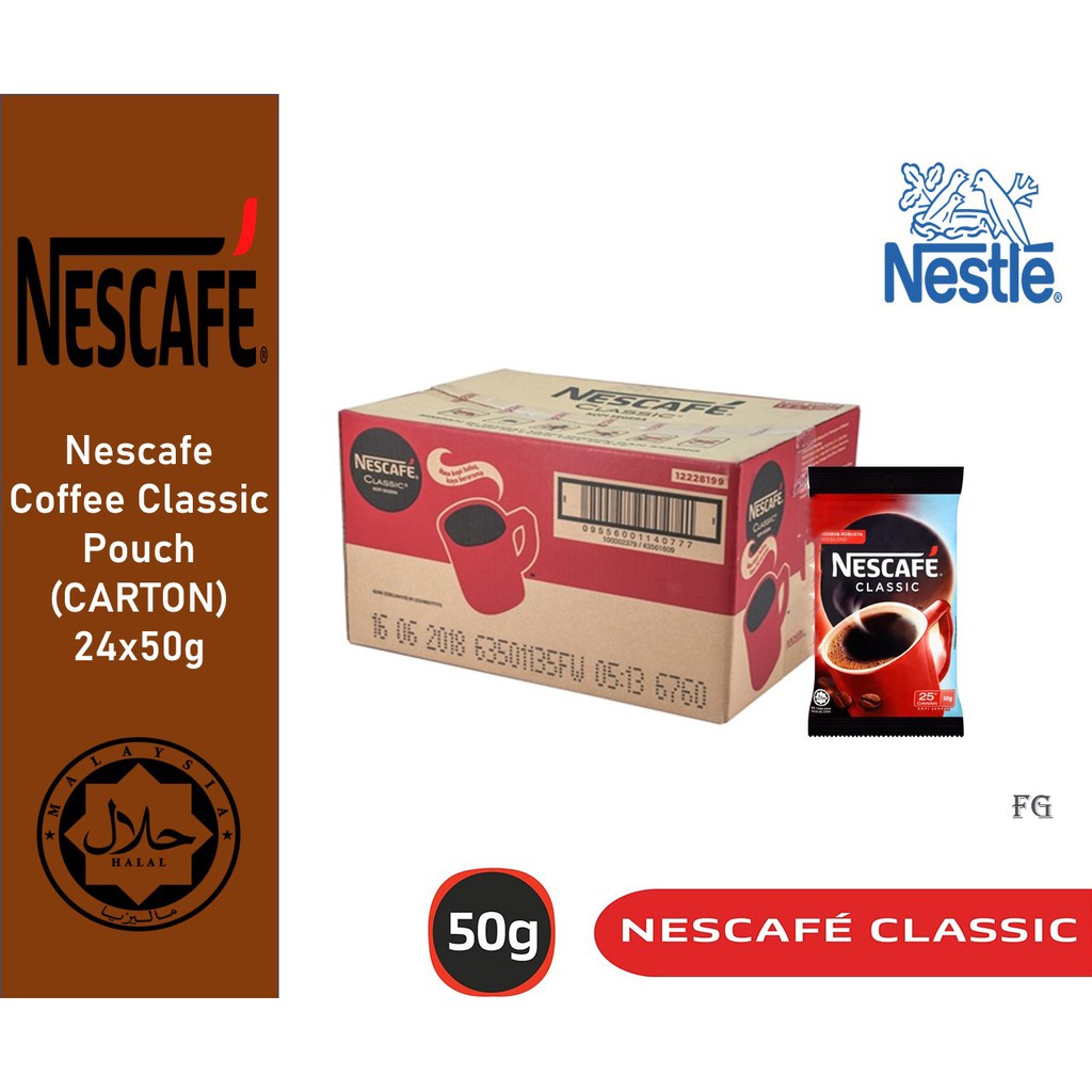 Nescafe Classic Refill Pack Carton 24x50g | Shopee Malaysia