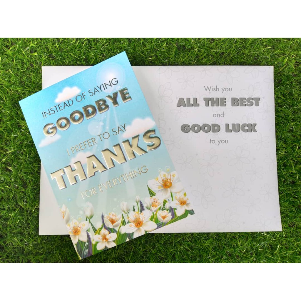 FAREWELL / GOODBYE / KEEP IN TOUCH WISHES CARD | Shopee Malaysia