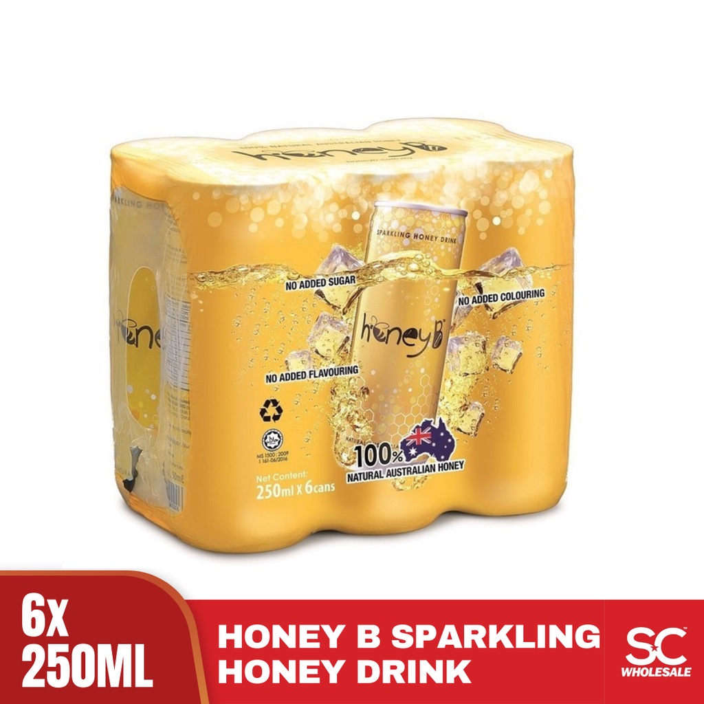 HoneyB Sparkling Honey Drink Honey B 250ml x 6 cans | Shopee Malaysia