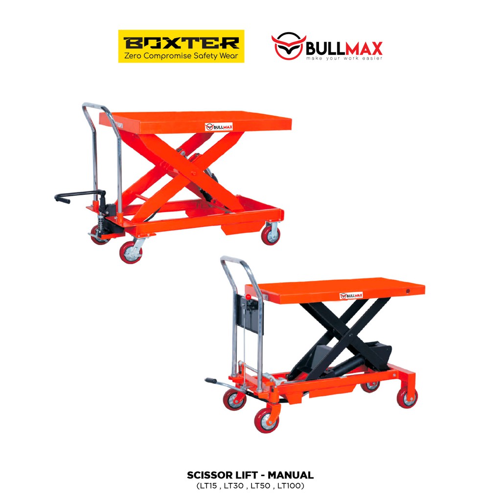 Boxter X Bullmax Manual Lift Table (150kg / 300kg / 500kg / 1000kg ...
