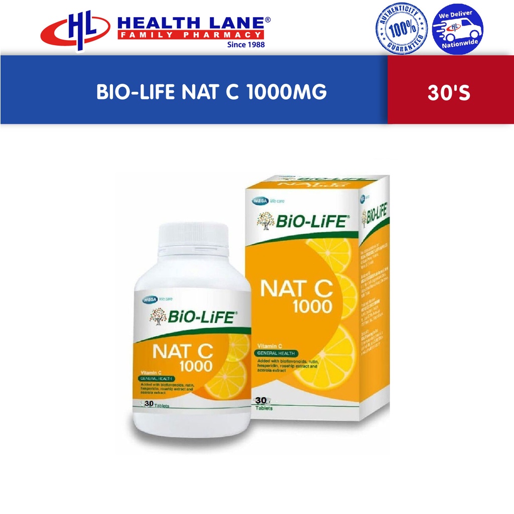 BIO-LIFE Nat C (1000mg x 30's) | Shopee Malaysia