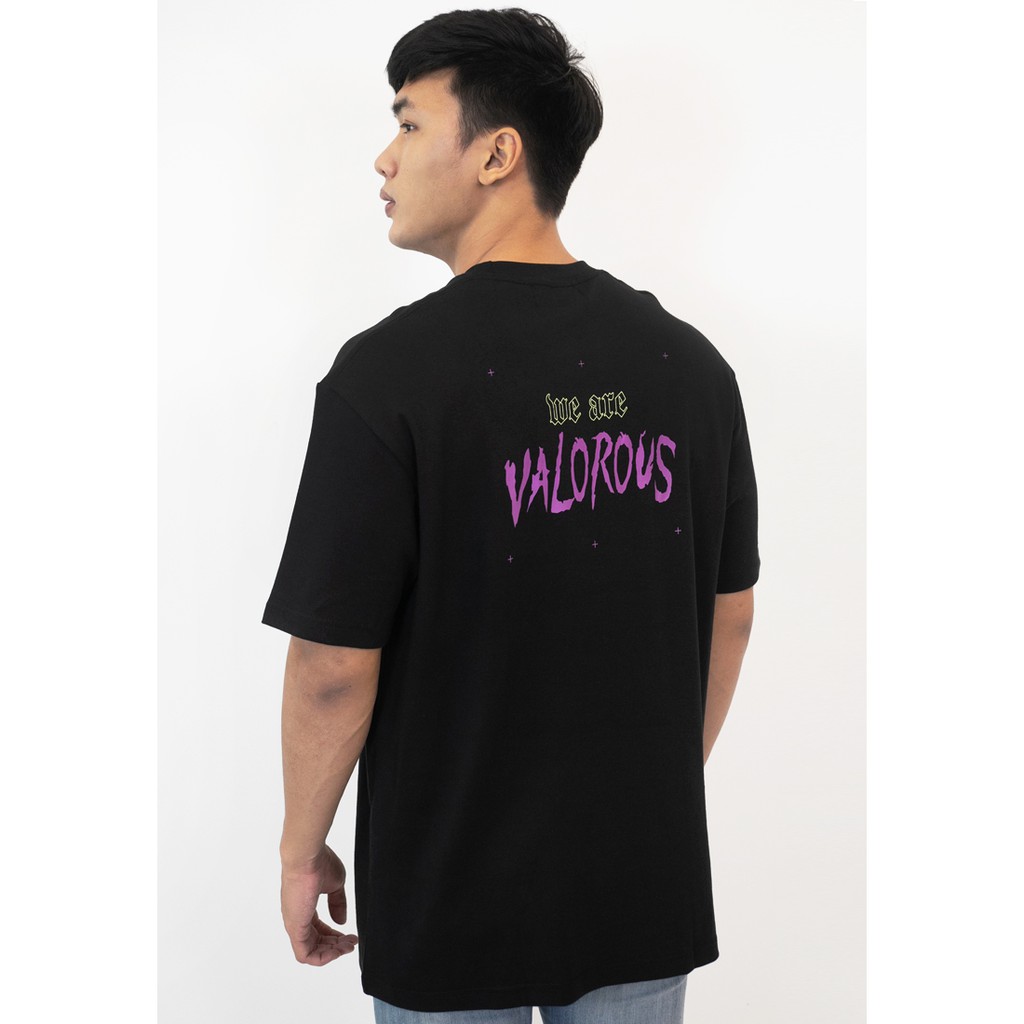 Oversized Valorous Logo Print Cotton Jersey T-Shirt | Shopee Malaysia