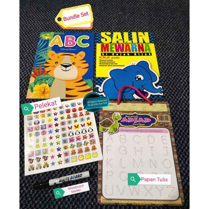 Little Sun : (Bundle & Save) ABC (HB) & SM-Si Gajah Bijak + Papan Tulis ...