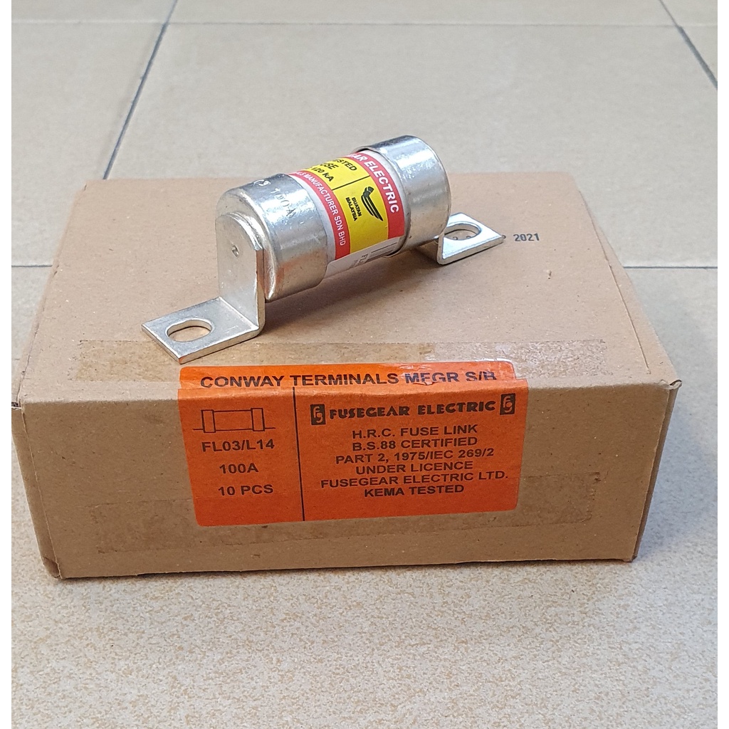 Fusegear 100A FL03 HRC Fuse | Shopee Malaysia