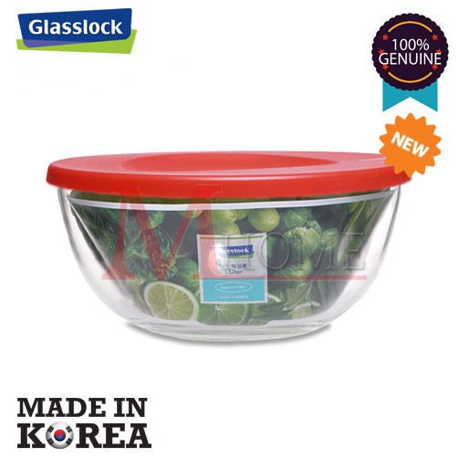 Glasslock Easy Mixing Bowl Tempered Glass Food Container 4L (Made In ...
