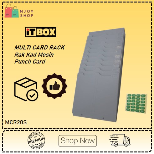 iTBOX Multi Card Rack 20'S Time Card Rack/Rak Kad Mesin Punch Card ...